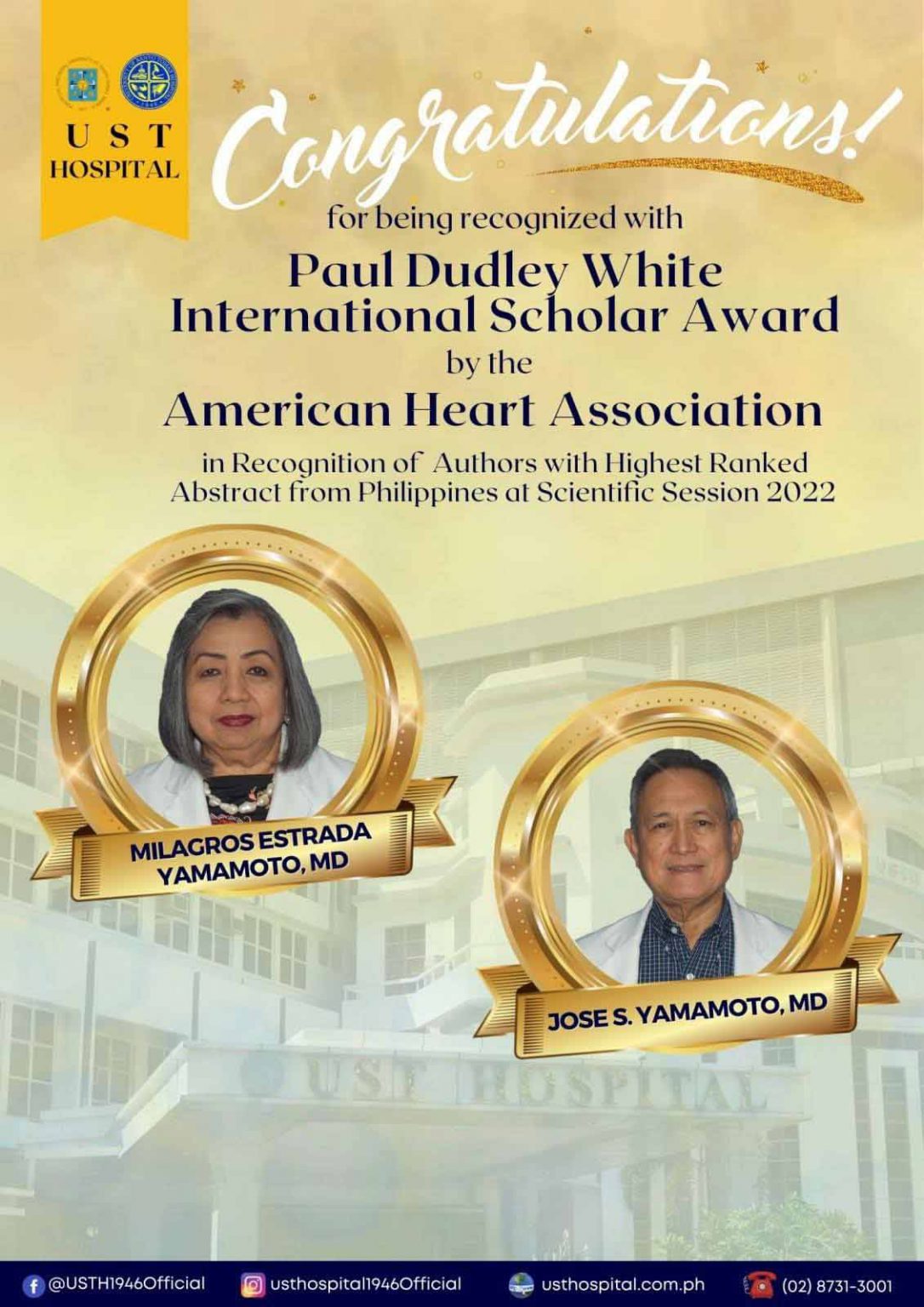 Yamamoto Couple Receive Paul Dudley White International Scholar Award ...